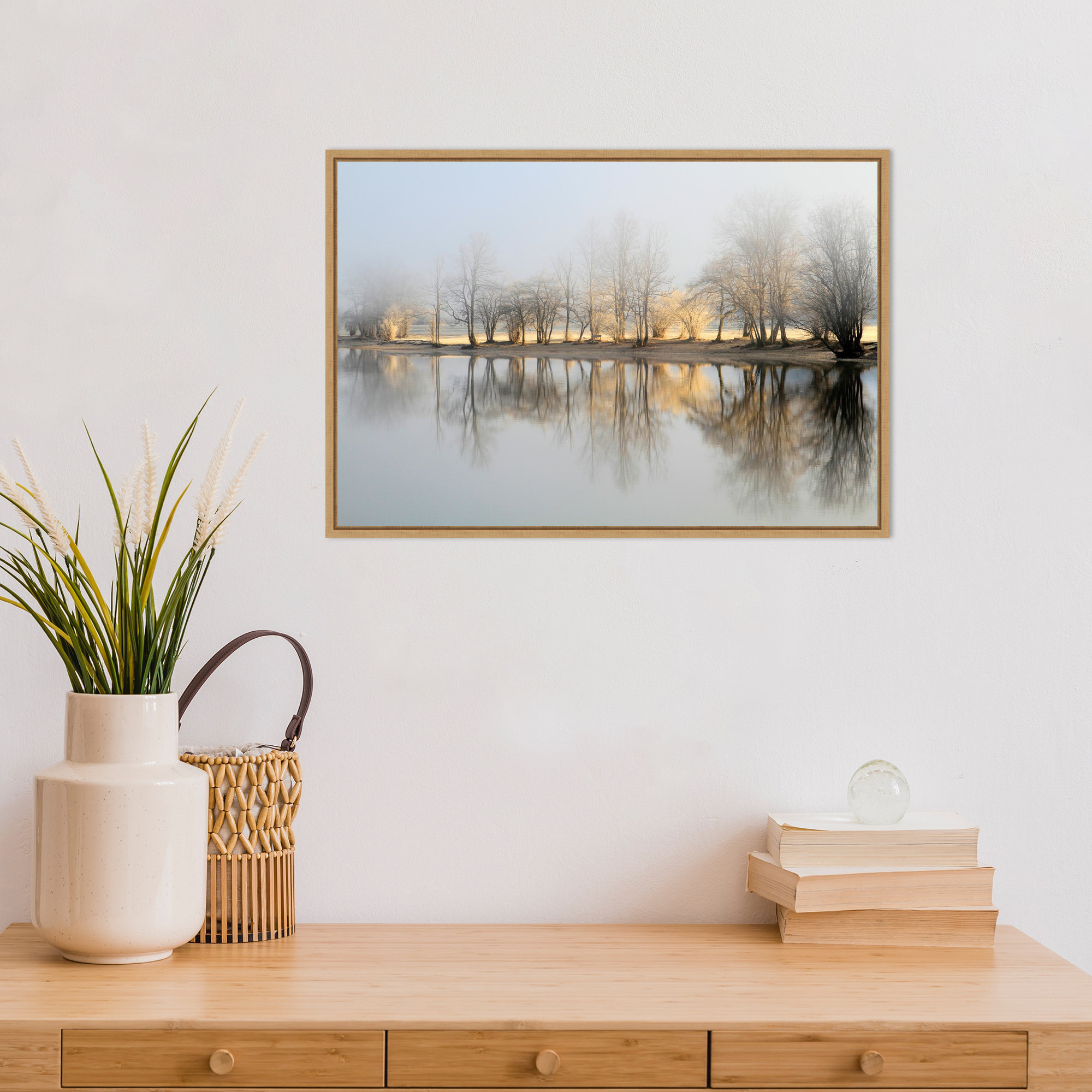 Red Barrel Studio® January Morning Tree Line by Bor - Floater Frame ...