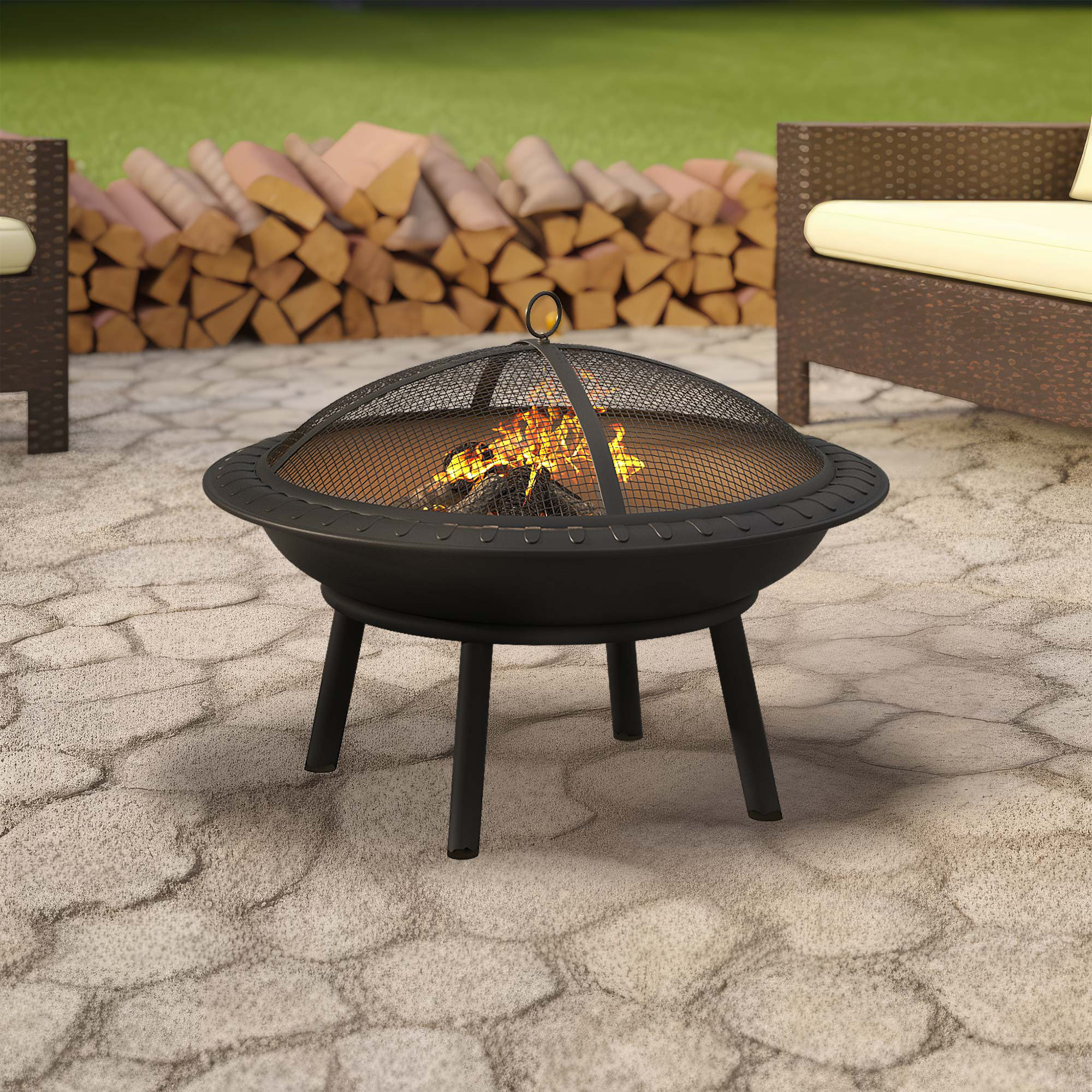 Balconera Round Fire Pit Accessory & Reviews | Wayfair