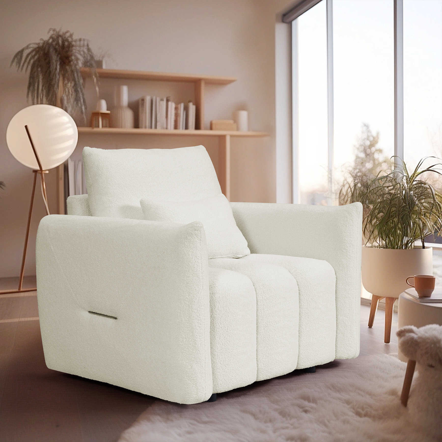 Latitude Run® Modern Teddy fabric sofa - Wayfair Canada