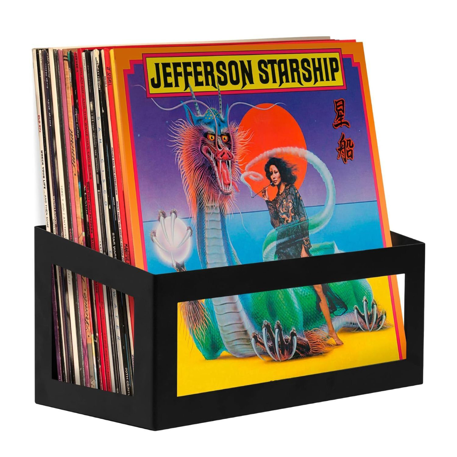 Ebern Designs Hi-Fi Wall Mount Vinyl Record Storage: 25-Album Display ...