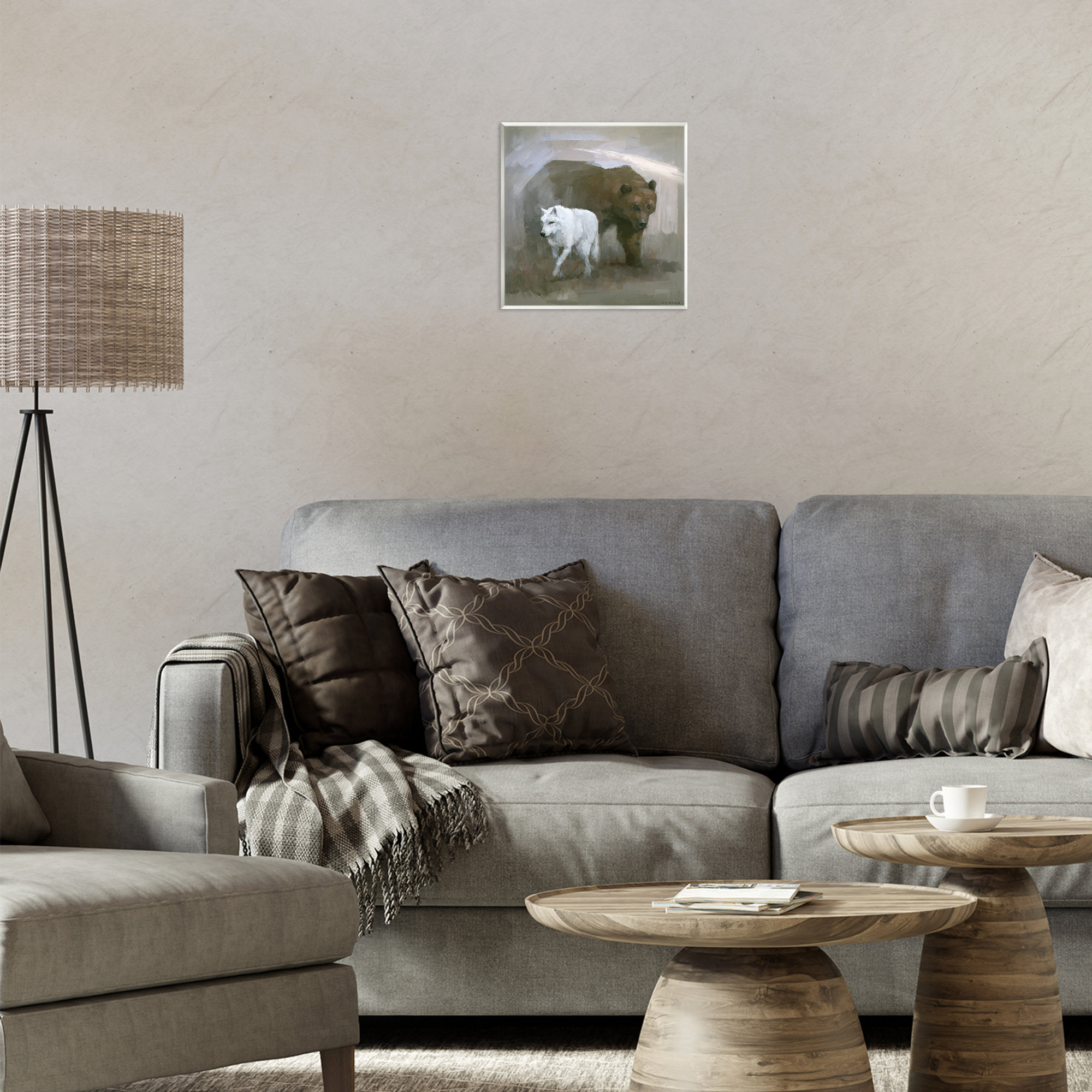 Union Rustic Wolf & Bear Impression Wall Plaque Art by Stephen Mitchell ...