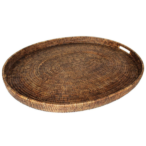 Matahari Large Oval Tray With Handles | Wayfair