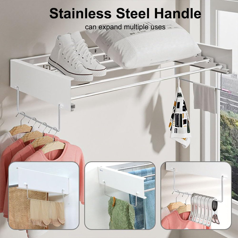 Hoomic Metal Wall-Mounted Drying Rack | Wayfair