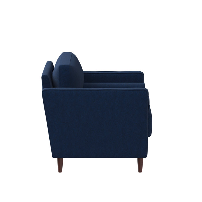Mercury Row® Fauteuil club capitonné à accoudoirs carrés de 39,8 po ...