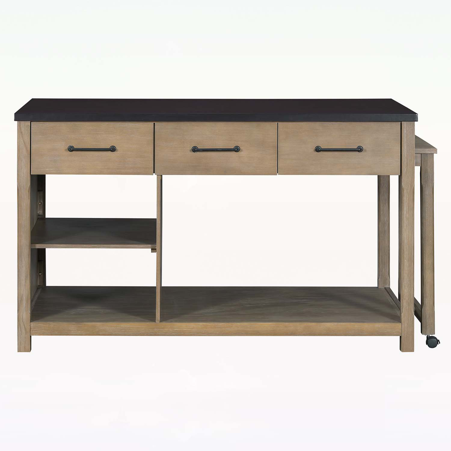 Red Barrel Studio® Kitchen Island with Abundant Storage and Convenient ...