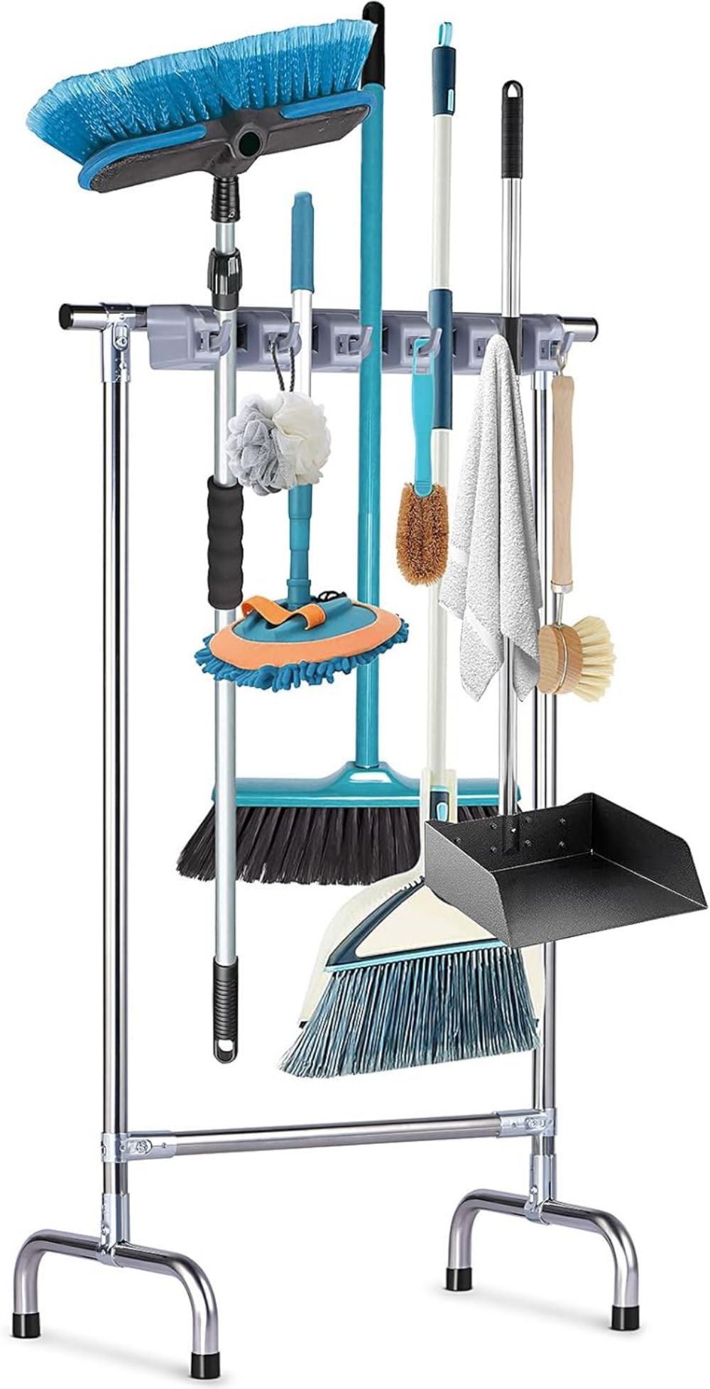 Elaine Mercure Broom Holder Organizer Movable Closet Storage Cabinet ...