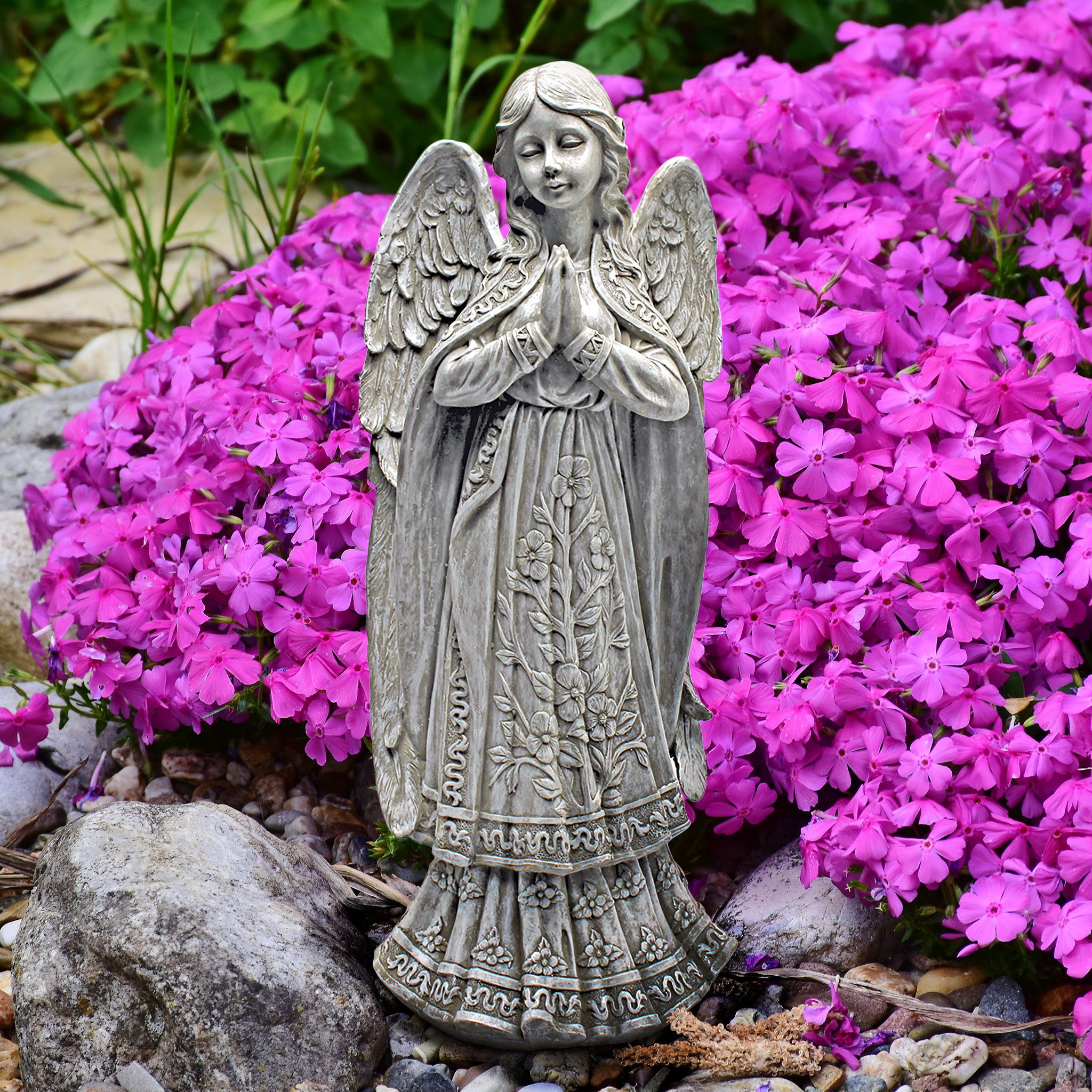 Design Toscano Divine Angels Messenger Garden Statue & Reviews | Wayfair