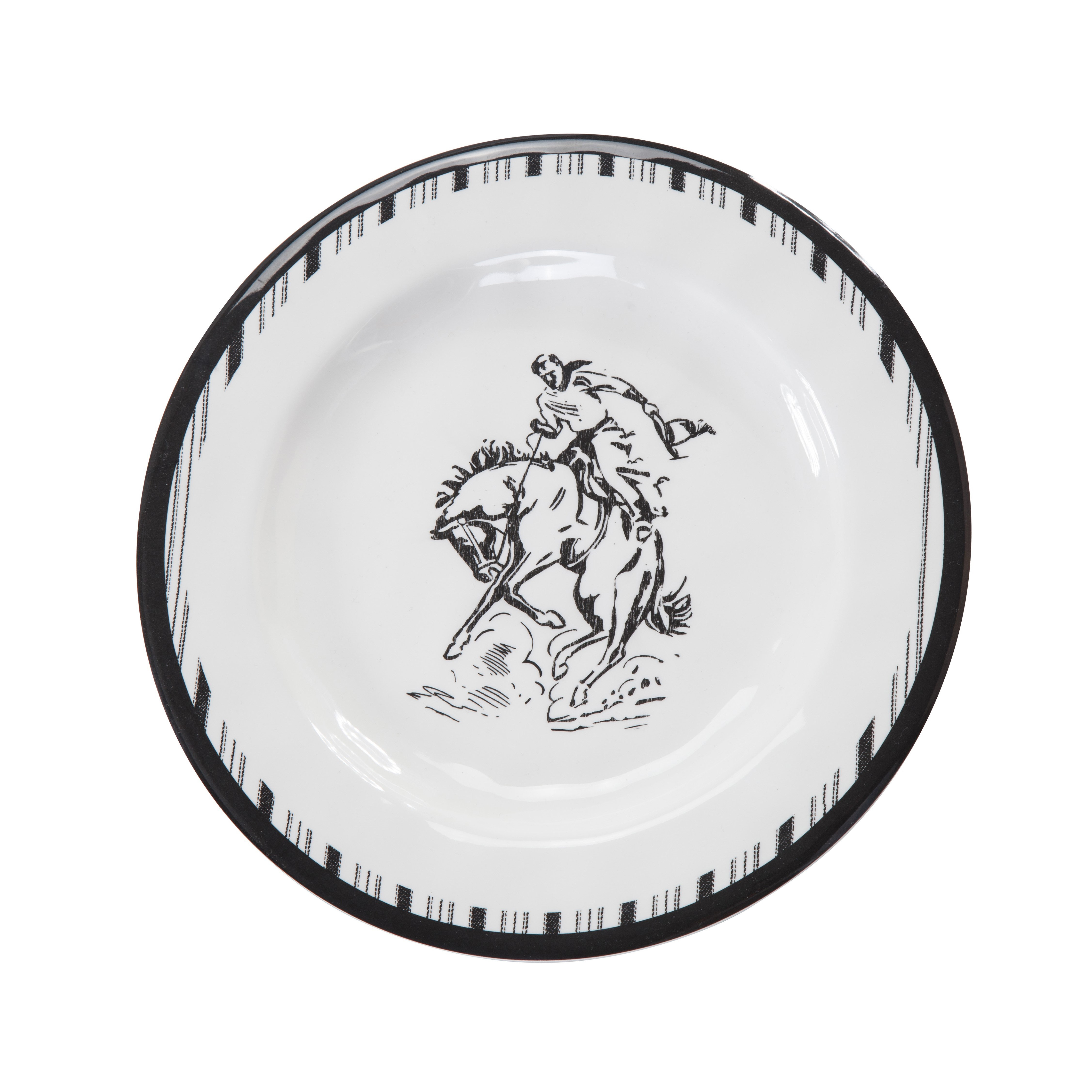Paseo Road by HiEnd Accents Ranch Life White/Black Melamine Plastic ...