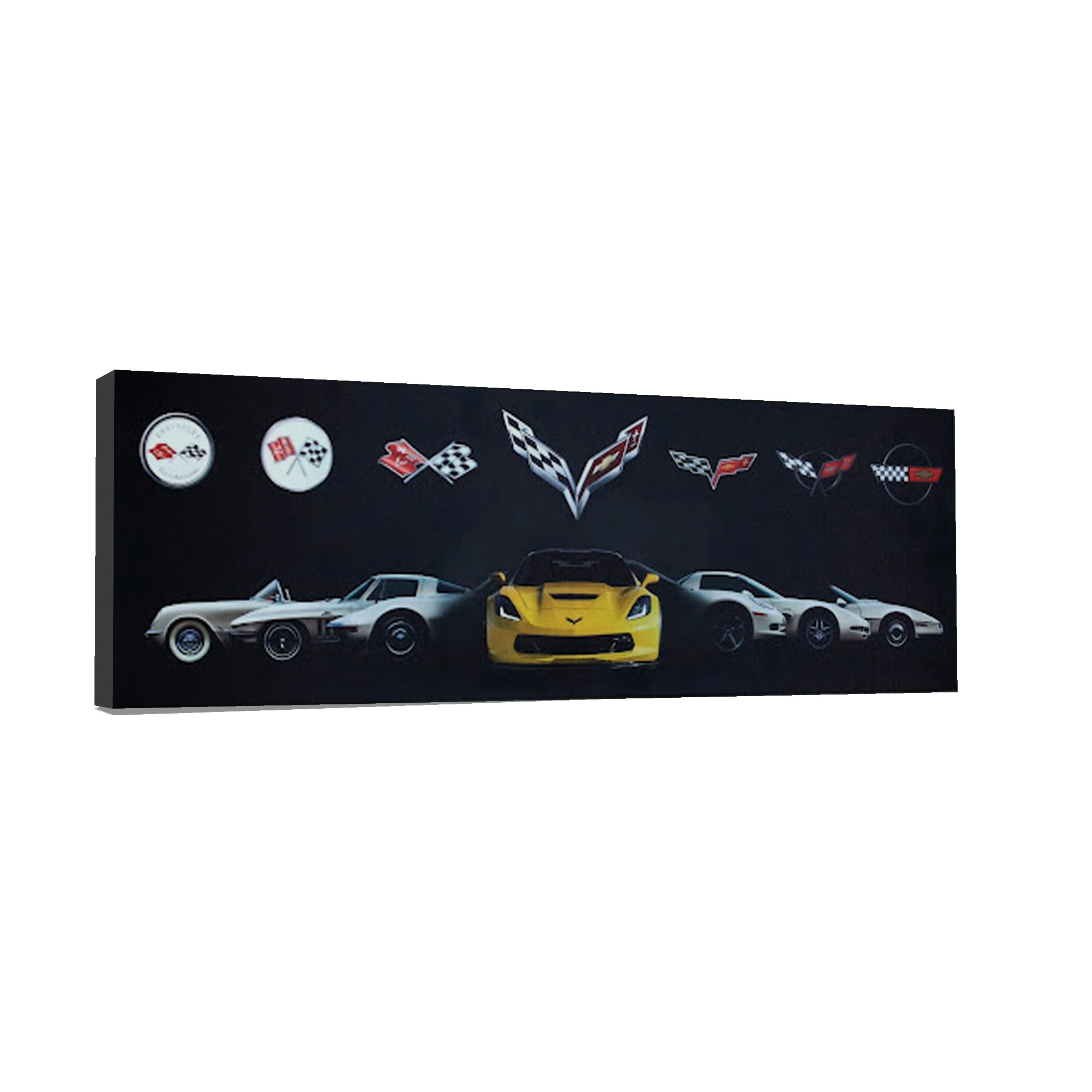 Second Story Collection Corvette Generation Panoramic On Canvas Print ...
