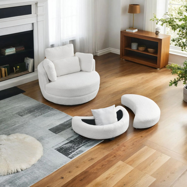 Ivy Bronx Desheila Sofa Lounge Club Big Round Chair with Storage, Couch ...