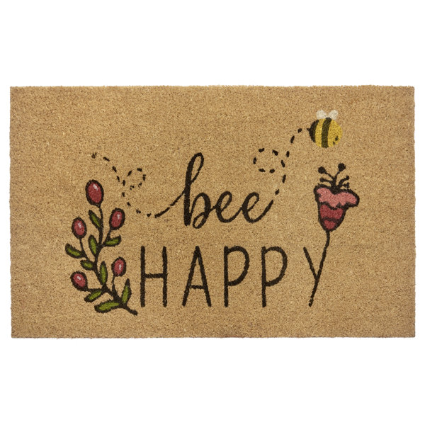 Hanse Home Bee Happy Door Mat | Wayfair.co.uk