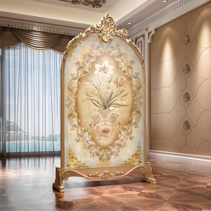 dujinlong home Luxurious Hand-Carved Wood Screen | Wayfair