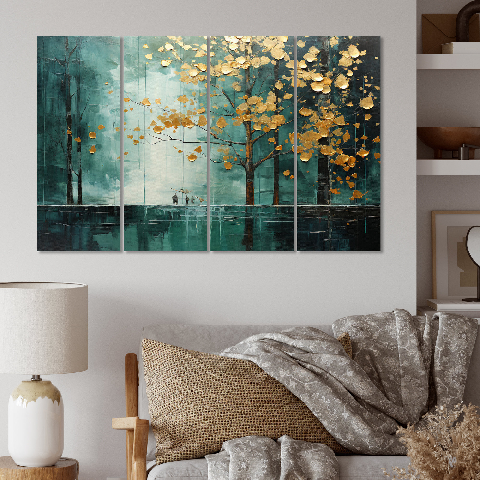 Design Art Bold Forest Emerald Canopy I - Landscapes Metal Wall Art ...