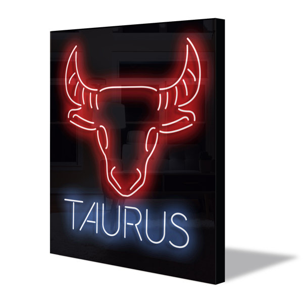 Happy Larry Neon Sign Light Taurus Home/Wall Decor | Wayfair.co.uk