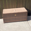 Barton 40'' W 60 Gallons Water Resistant Wicker Storage Bench in Brown ...