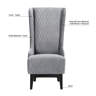 NFusion Alonso 23.03" Velvet High-Back Accent Chair with Padded Seat ...