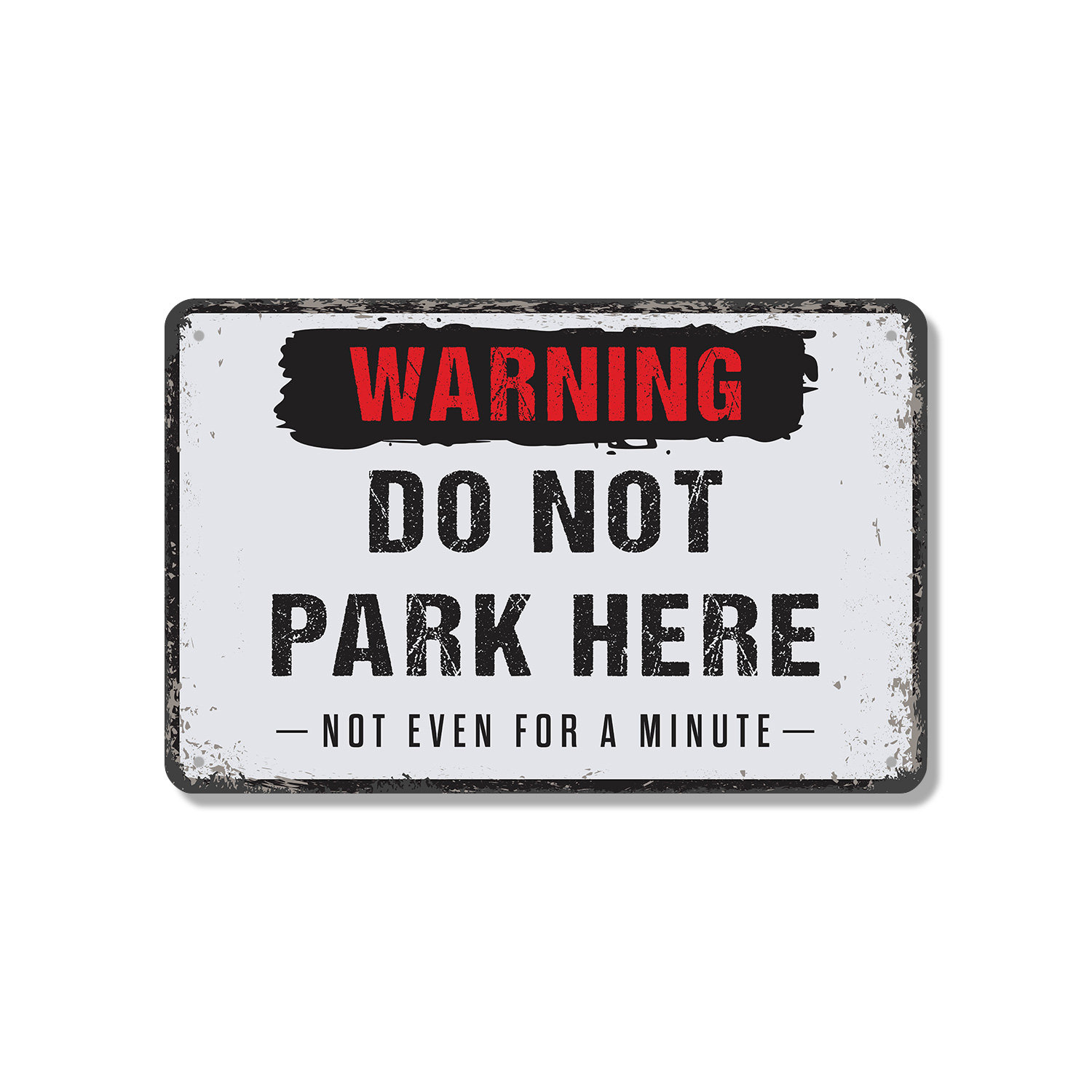 SignMission No Parking Not Even For A Minute Vintage Style (2 Pack) 7 ...