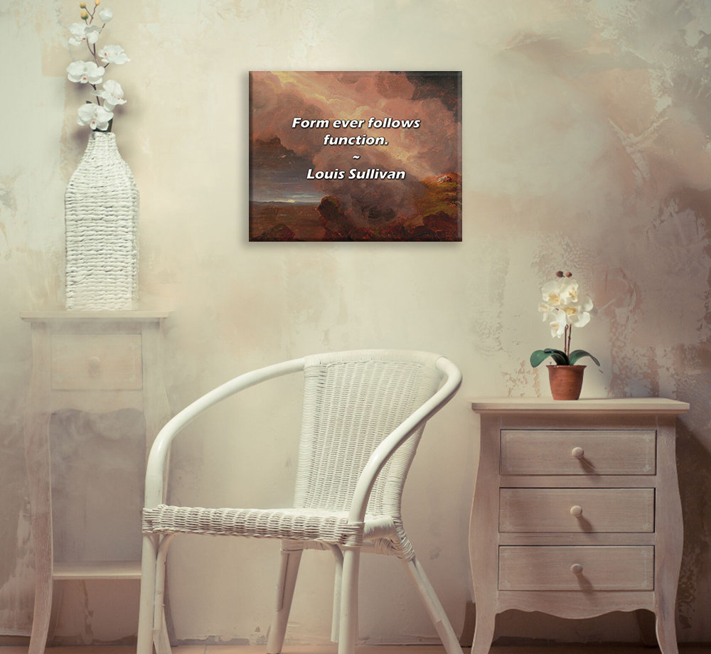 Fleur De Lis Living Artsy Quote "Form ever follows function." By Louis ...