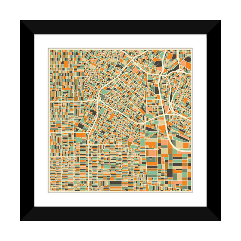 Bless international 'Abstract City Map of Los Angeles' Graphic Art on ...