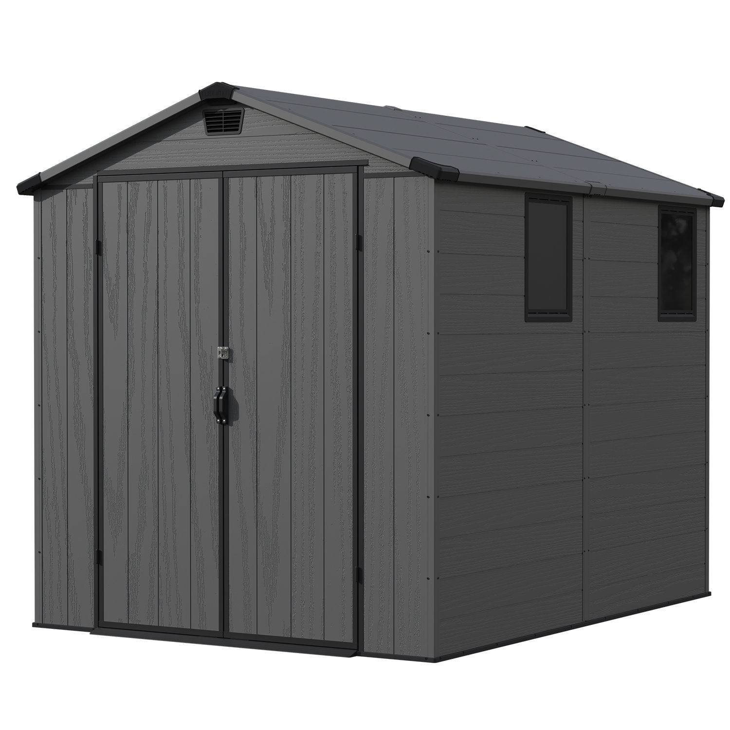Patiowell 6 Ft. W X 8 Ft. D Resin Outdoor Storage Shed, Weather ...