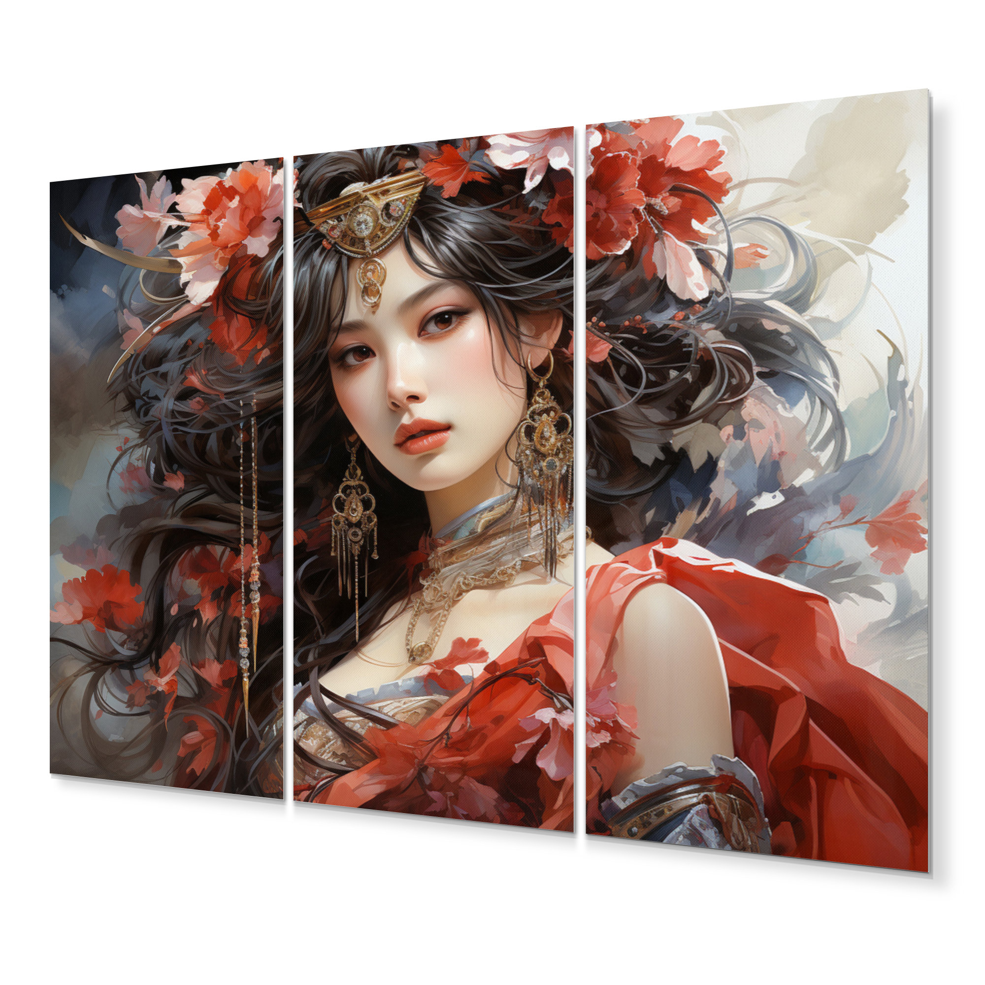 Design Art China Art Traditional Opera - Chinese Metal Wall Decor Set ...