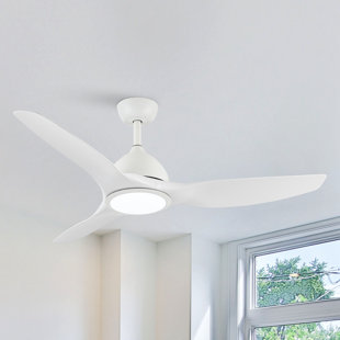 White & Cream Ceiling Fans With Lights You'll Love | Wayfair
