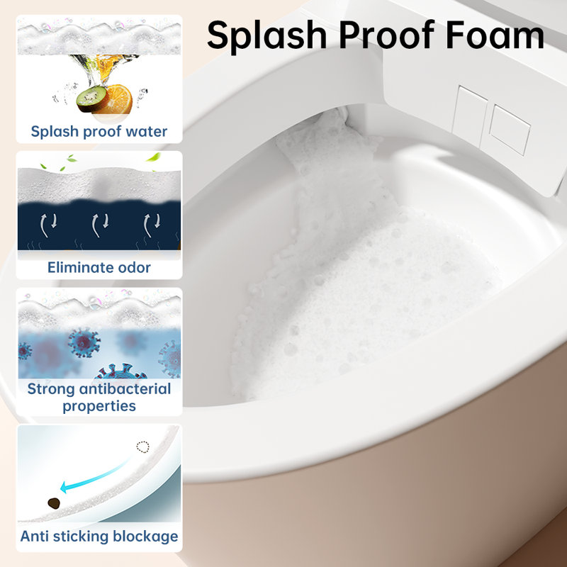 EPLO Smart Bidet Toilet with Clean Foam Shield Splash Proof, MaP ...