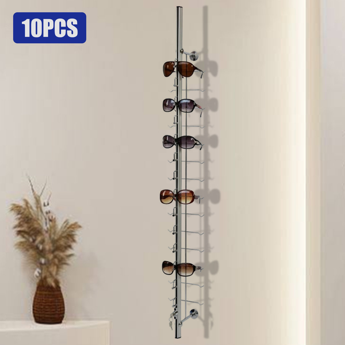 YYBSH Wall-Mounted Eyeglass Sunglasses Display Holder with Lock | Wayfair