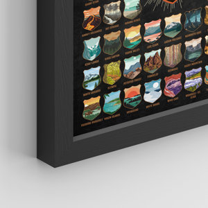 SIGNLEADER 63 American National Parks Poster - Illustrated Travel Guide ...