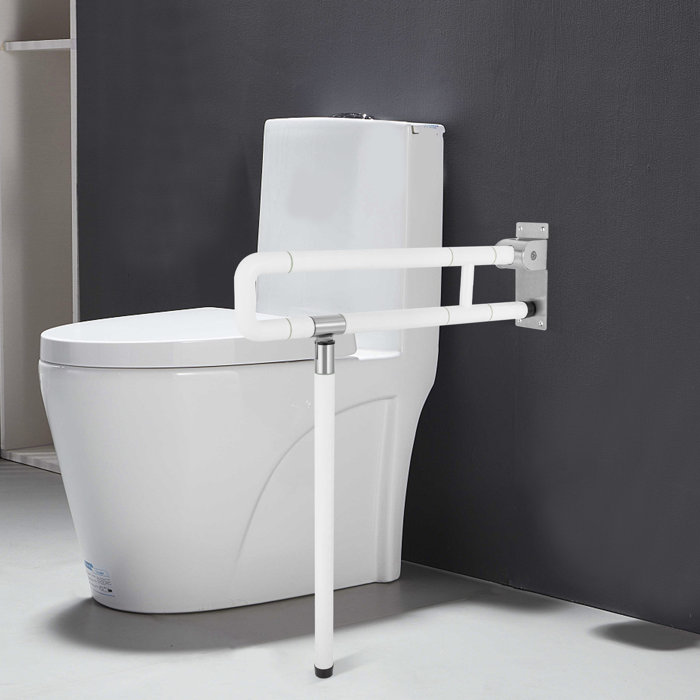 JOYDING 23.6" Toilet Grab Bar Foldable Drop Down Toilet Safety Rails ...