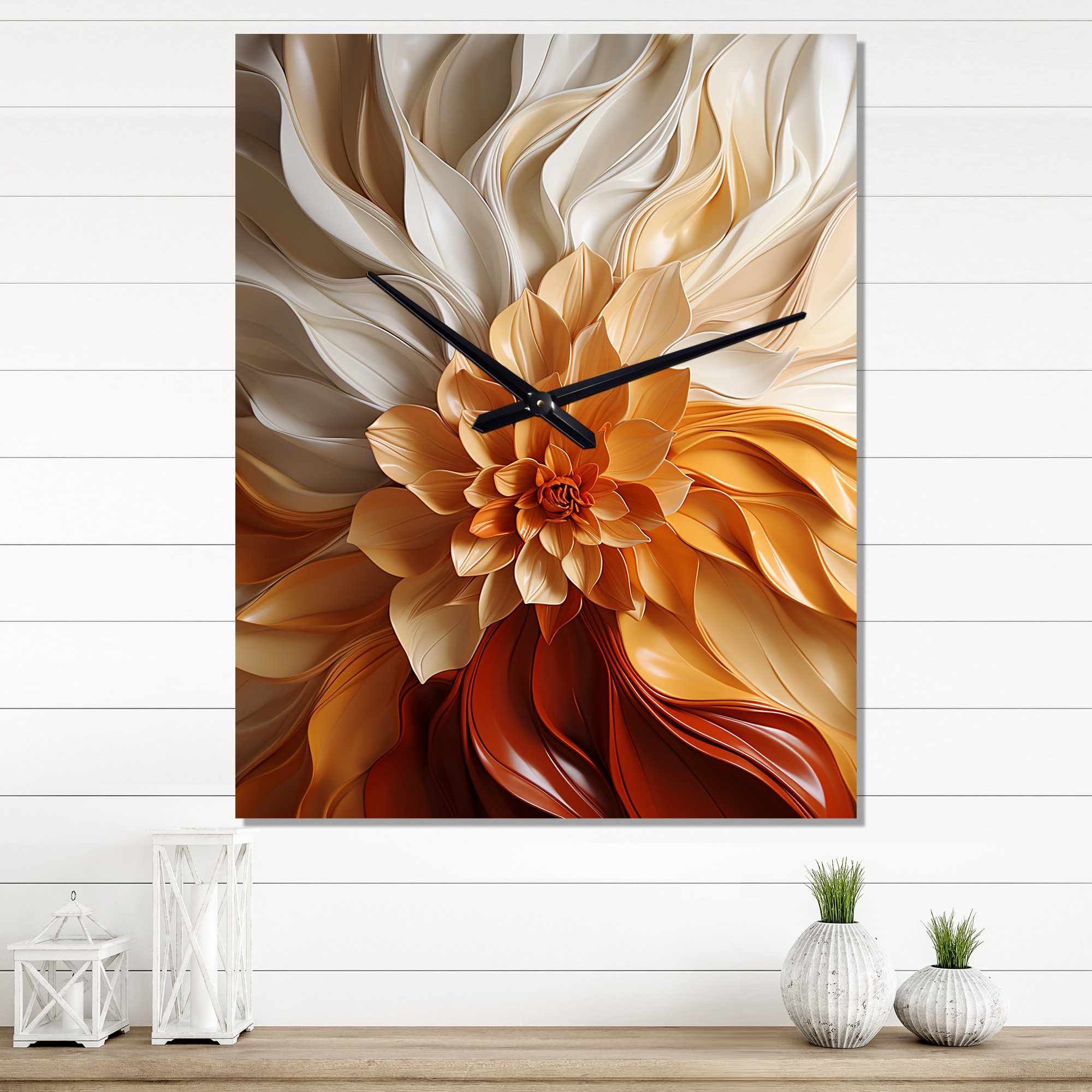 Design Art Sunlit Spiral - Abstract Spirals Modern Wall Clock | Wayfair