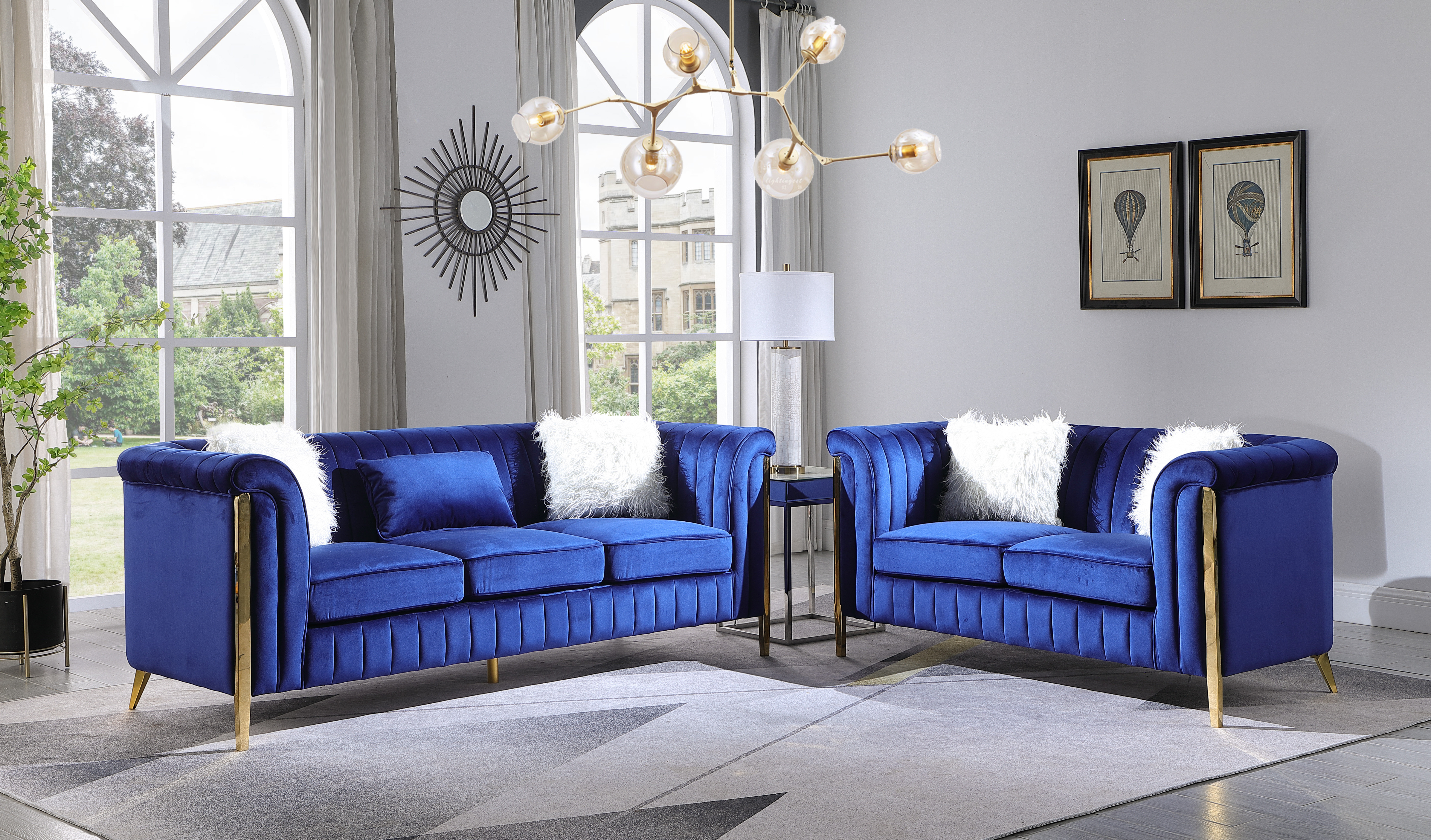 Everly Quinn Fara 2 Piece Velvet Living Room Set & Reviews - Wayfair Canada