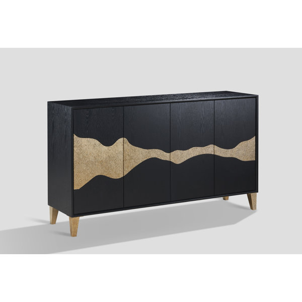 Fairmont Park Shellburne Stilig 150cm Wide Black Gold Sideboard ...