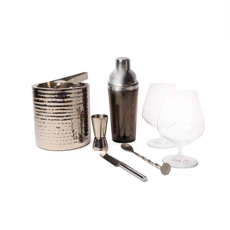 Barcraft Gin Cocktail Set And Small Hammered Ice Bucket | Wayfair.co.uk