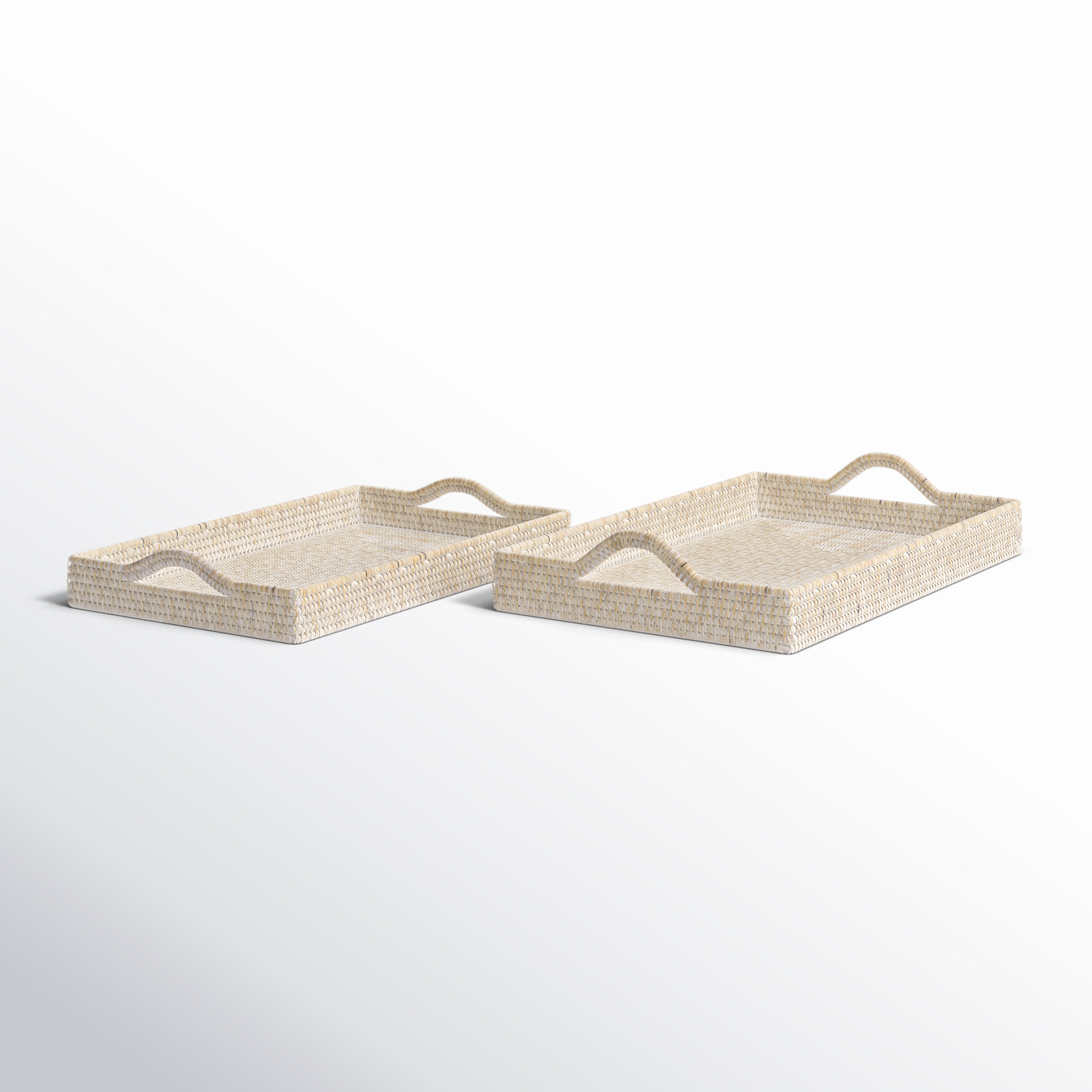 Birch Lane™ Branchville Handwoven Rectangular Rattan/Wicker 2 Piece ...