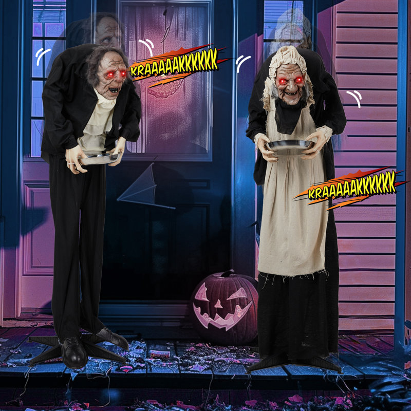 The Holiday Aisle® 5FT Grandma Halloween Animatronics Talking Outdoor ...