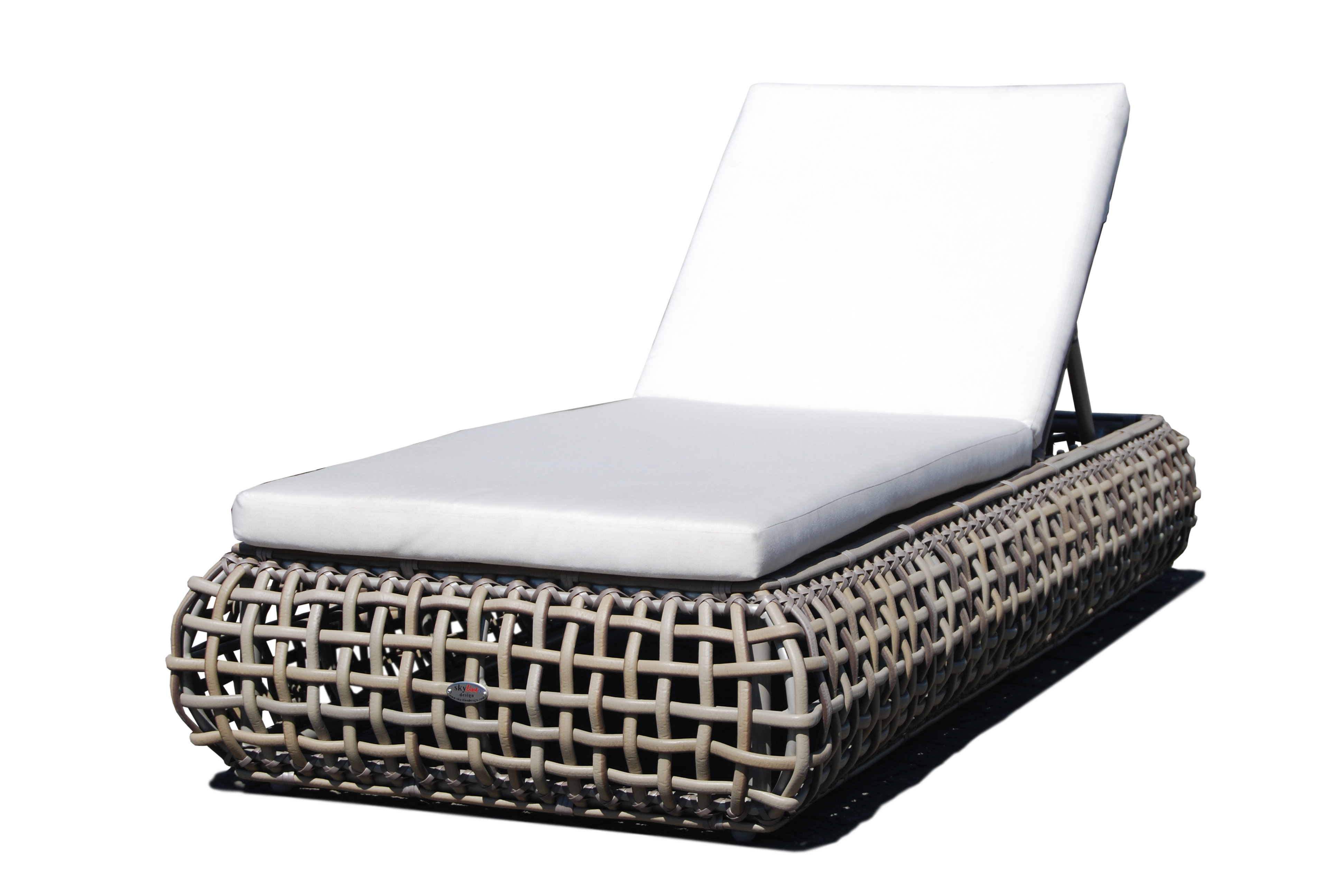 Skyline Design Dynasty 84" Long Chaise Lounge Set with Cushion and ...