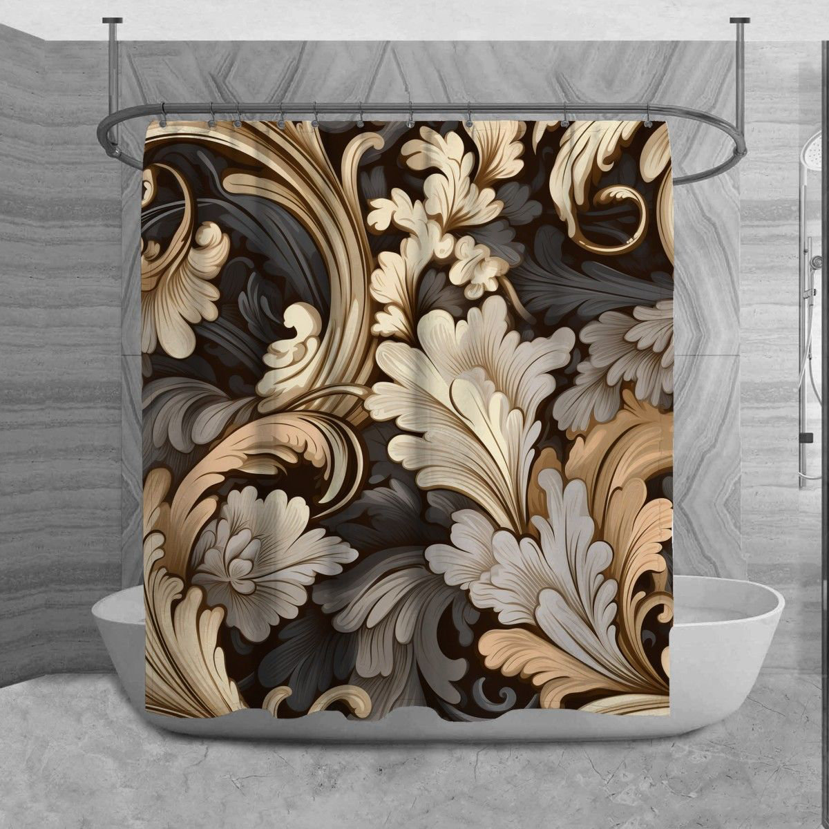 East Urban Home Yahani Floral Shower Curtain | Wayfair
