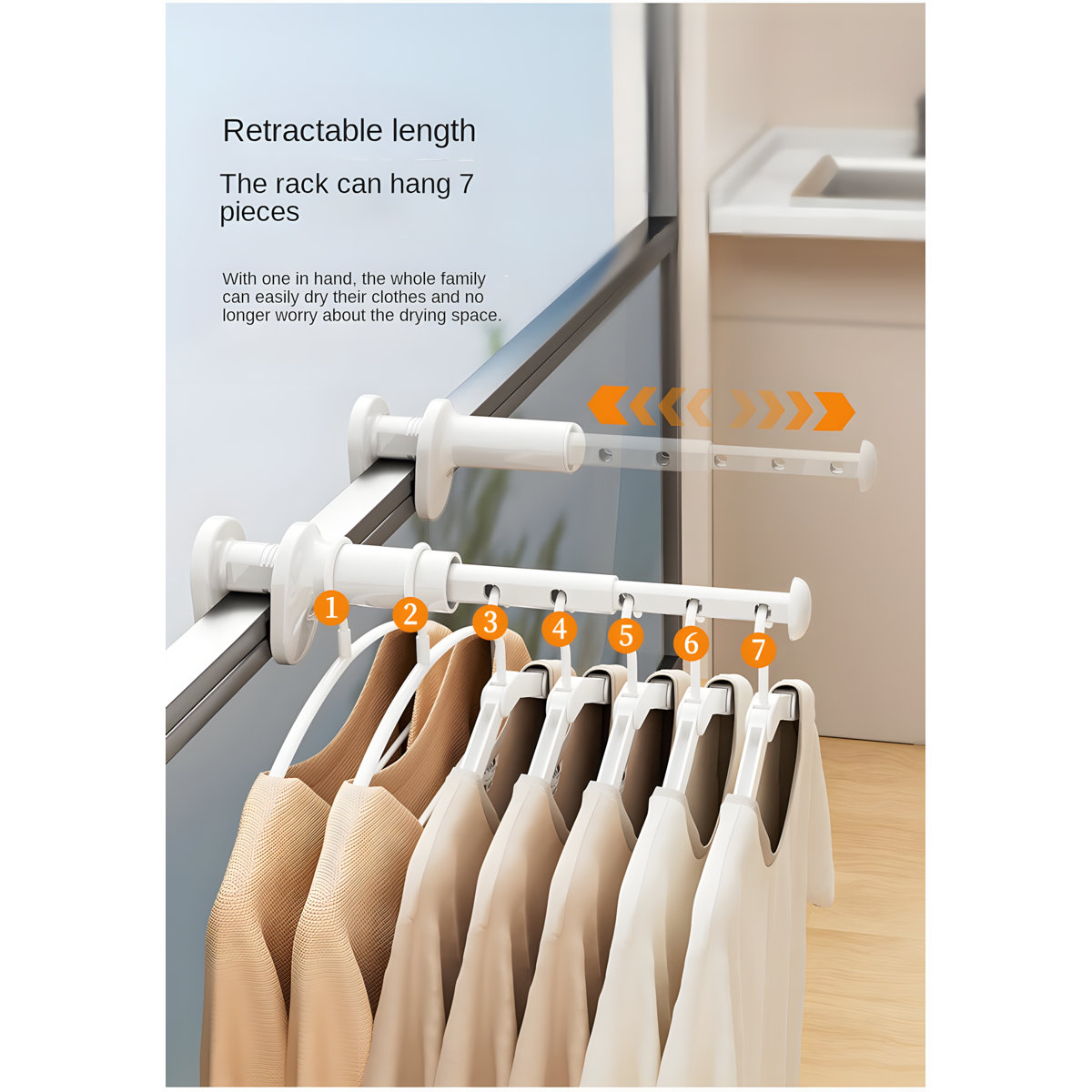 Latitude Run® Portable Travel Clothes Drying Rack, Adjustable No-Drill ...