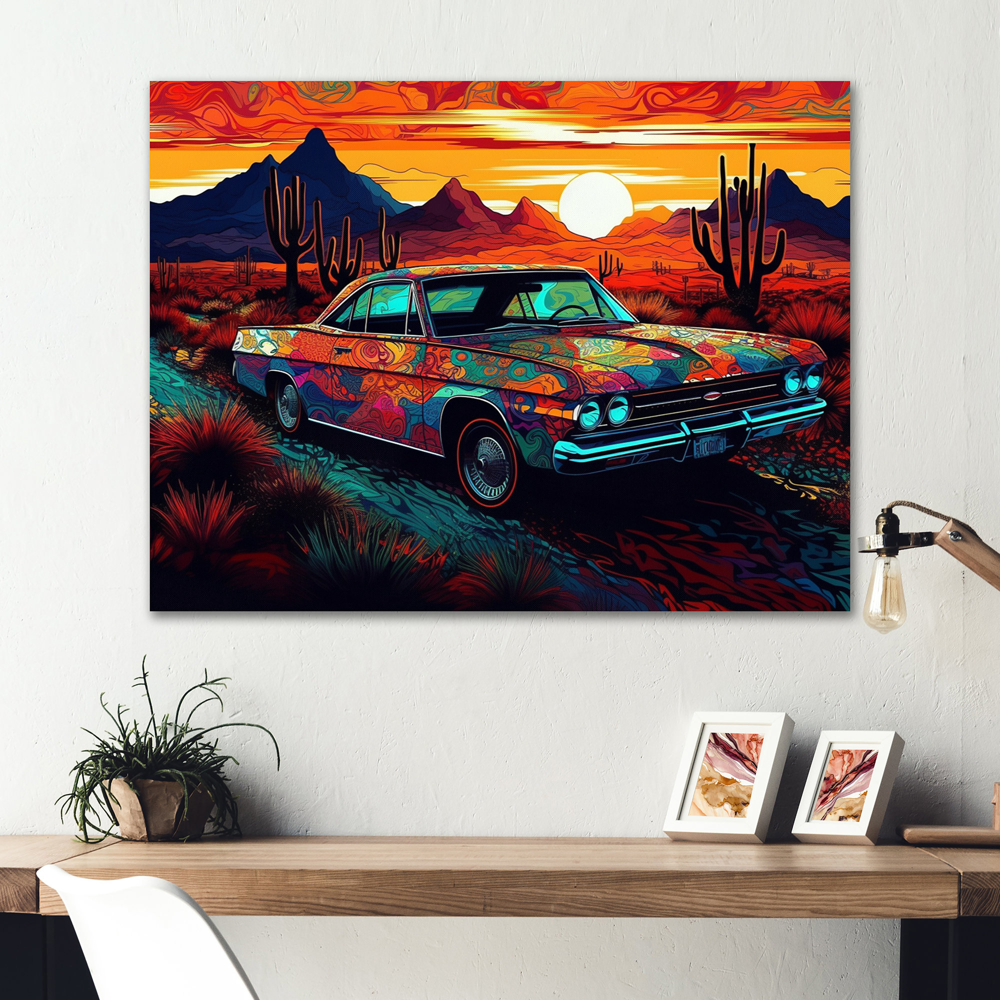 Union Rustic Orange And Yellow Muscle Car Melodies - Cars Off-Road ...
