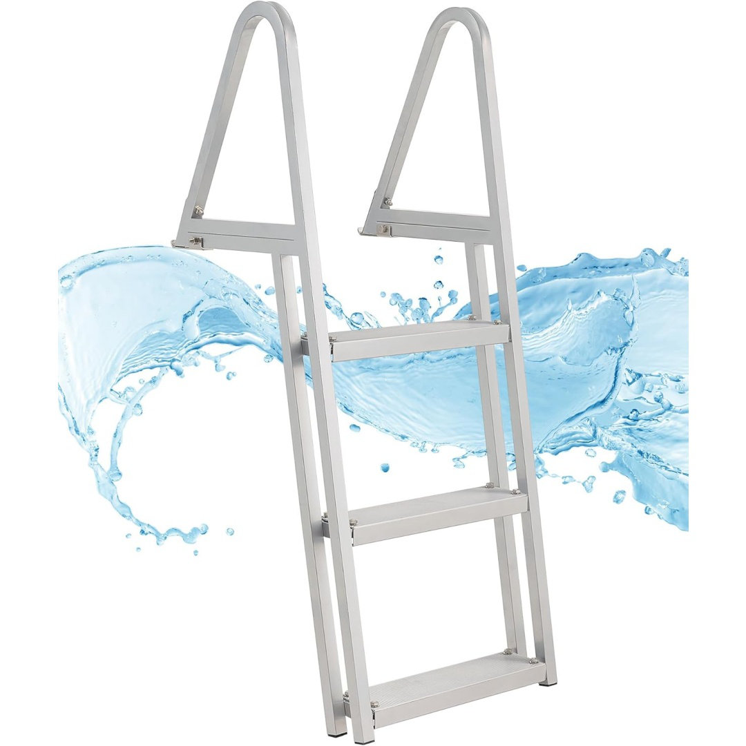 DESIGN SHOP BY SHELL 3 Step Removable Dock Ladder, Pontoon Boat Ladder ...