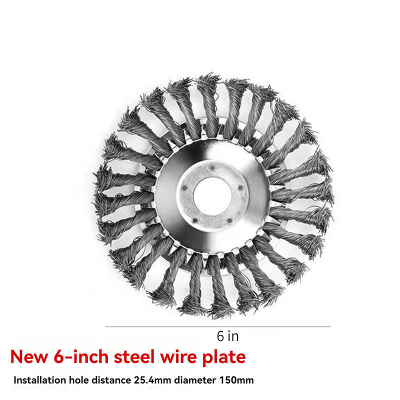frler Rotary Weed Brush Joint Twist Knot Steel Wire Wheel Brush Disc ...