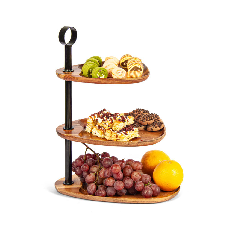 Bassetts 3 Tier Serving Tray- Elegant 3 Tiered Serving Tray With Metal ...