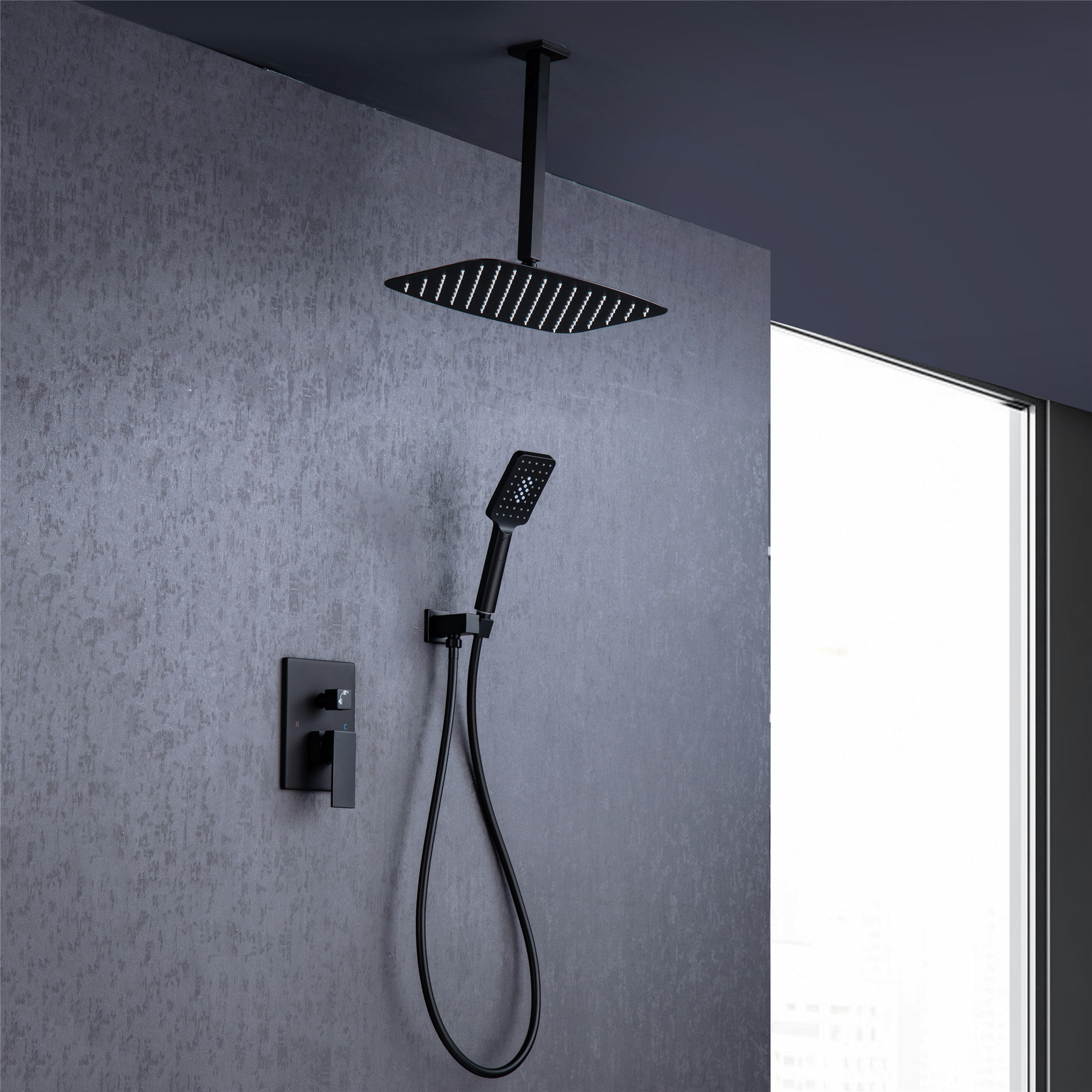 ACME Furniture Thermostatic Complete Shower System with Rough in-Valve ...