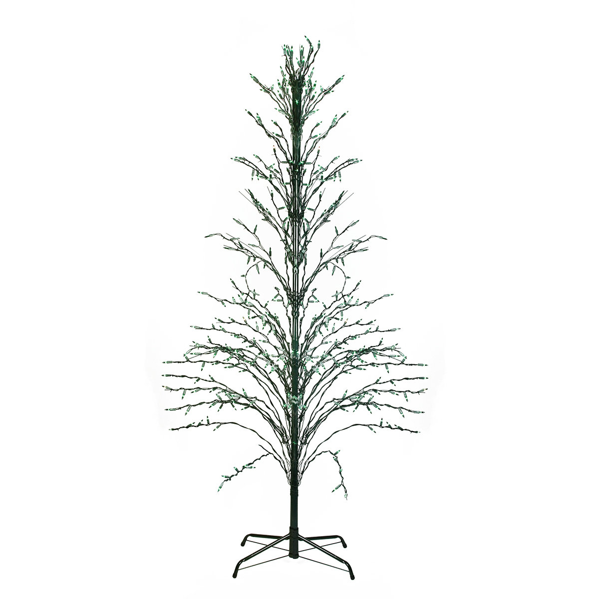Northlight Seasonal 6' Green Lighted Christmas Cascade Twig Tree ...