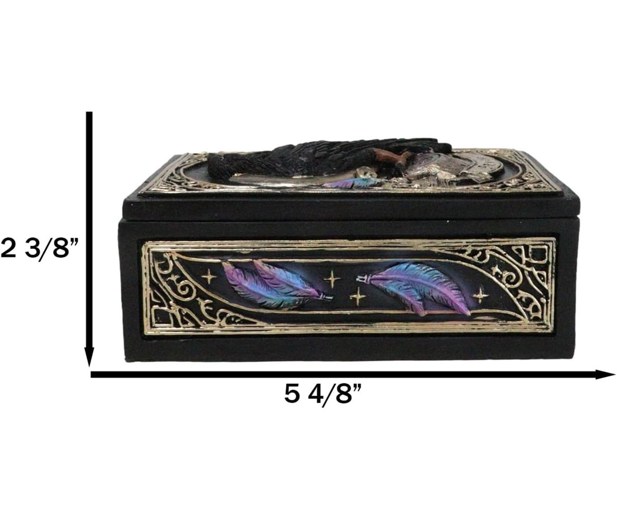 Bungalow Rose Mystic Raven Crow Crescent Moon Wicca Divination Ornate ...