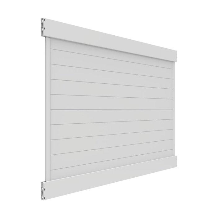Barrette Outdoor Living Horizontal Fence White Vinyl Privacy Panel Kit ...