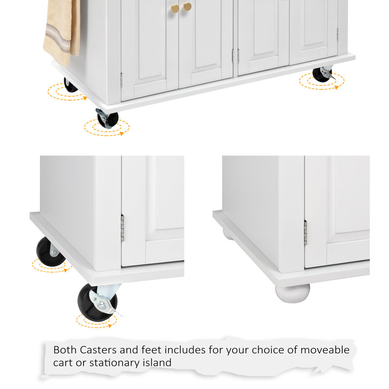 Winston Porter Metayer Kitchen Island & Reviews | Wayfair