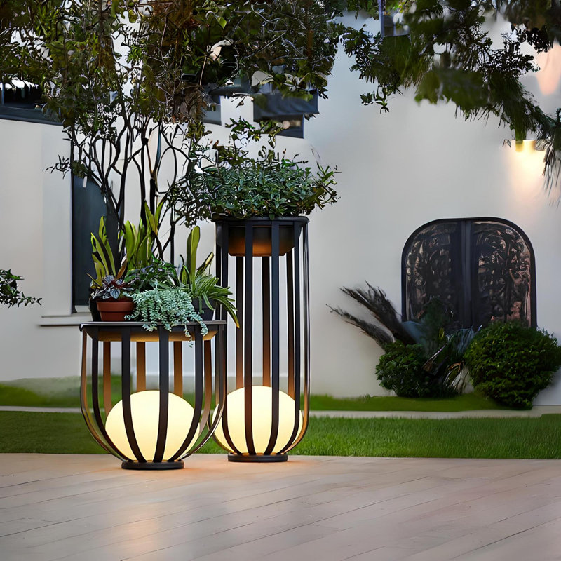 VIVZONE Integrated LED Outdoor Floor Lamp（Set of 2） & Reviews | Wayfair