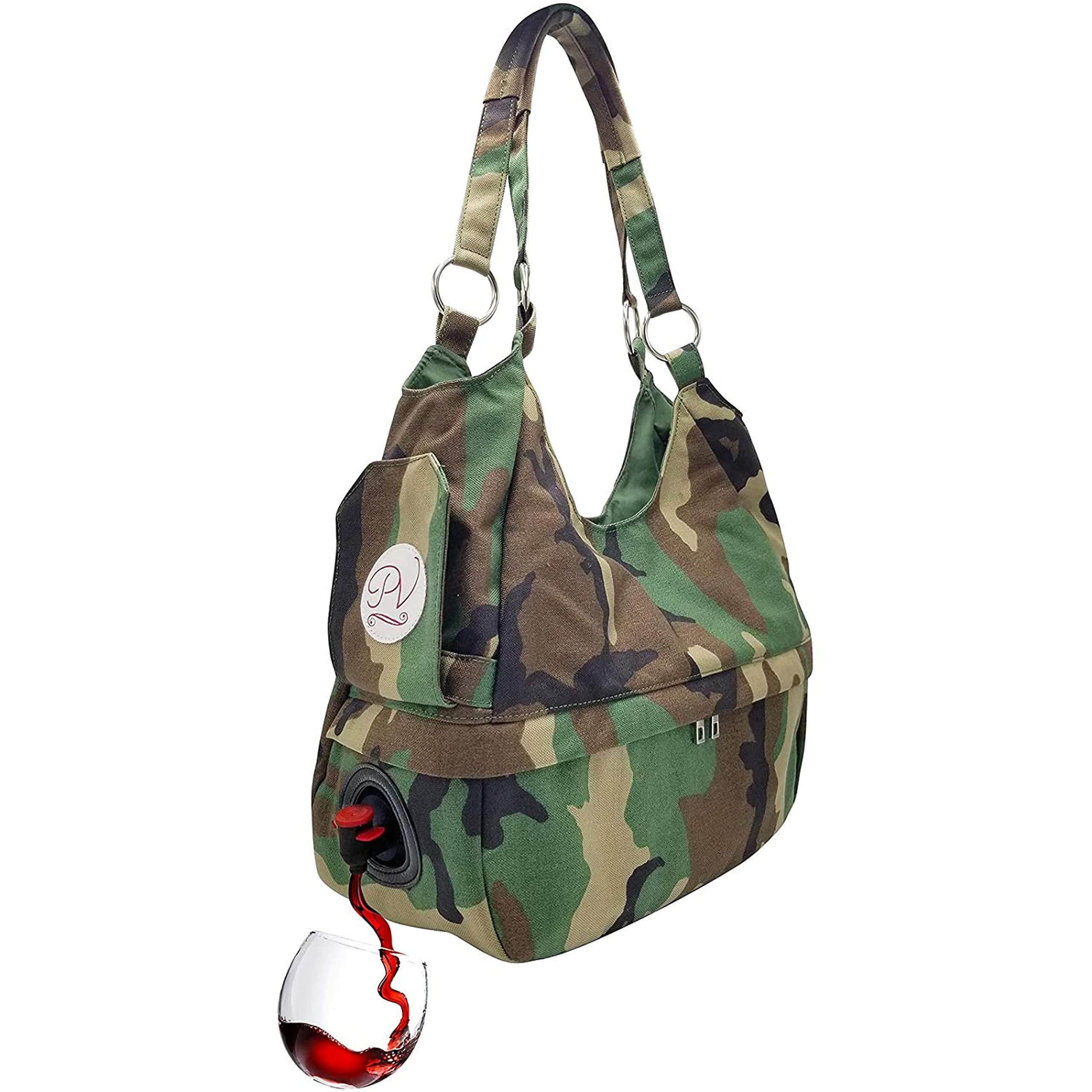 PortoVino Portovino Swankey Camo Beverage Tote With Hidden, Insulated ...